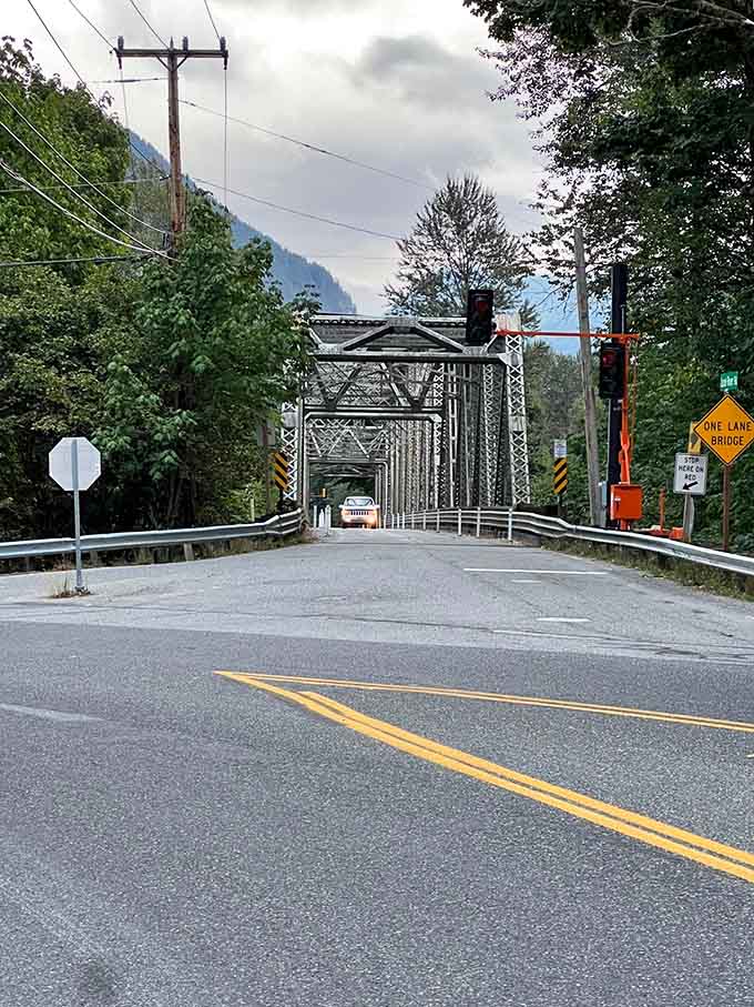 Historic bridges add character to a drive that already has more personality than most entire states combined.