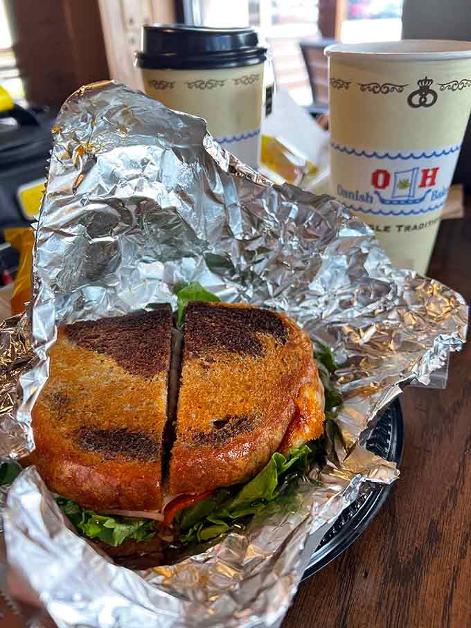 Even the sandwiches here come on bread that's been kissed by Danish baking magic and toasted to perfection.