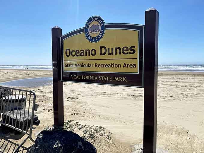The official welcome sign to California's most wonderfully unconventional state park experience.