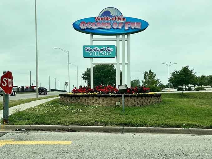 The roadside beacon that signals you're minutes away from trading your responsibilities for a swimsuit and sunscreen.