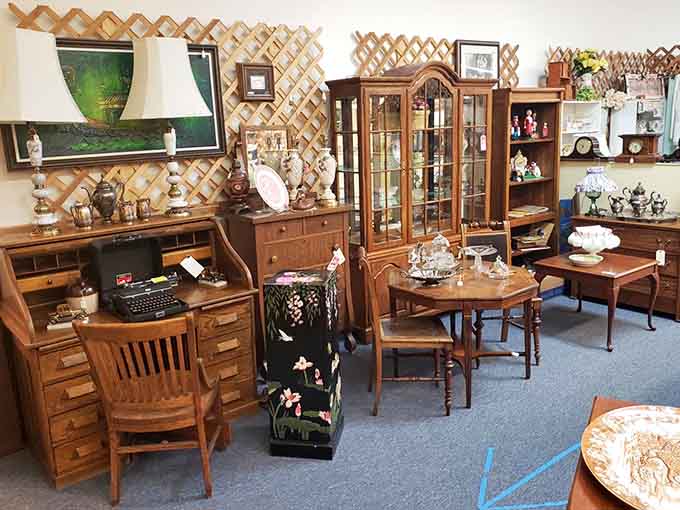 Furniture built when "assembly required" meant hiring an actual craftsman, not deciphering Swedish pictogram instructions.