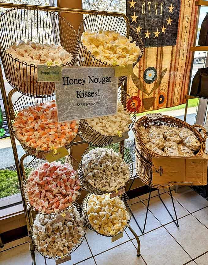 Those honey nougat kisses in wire baskets are calling your name louder than your dentist's appointment reminder ever could.