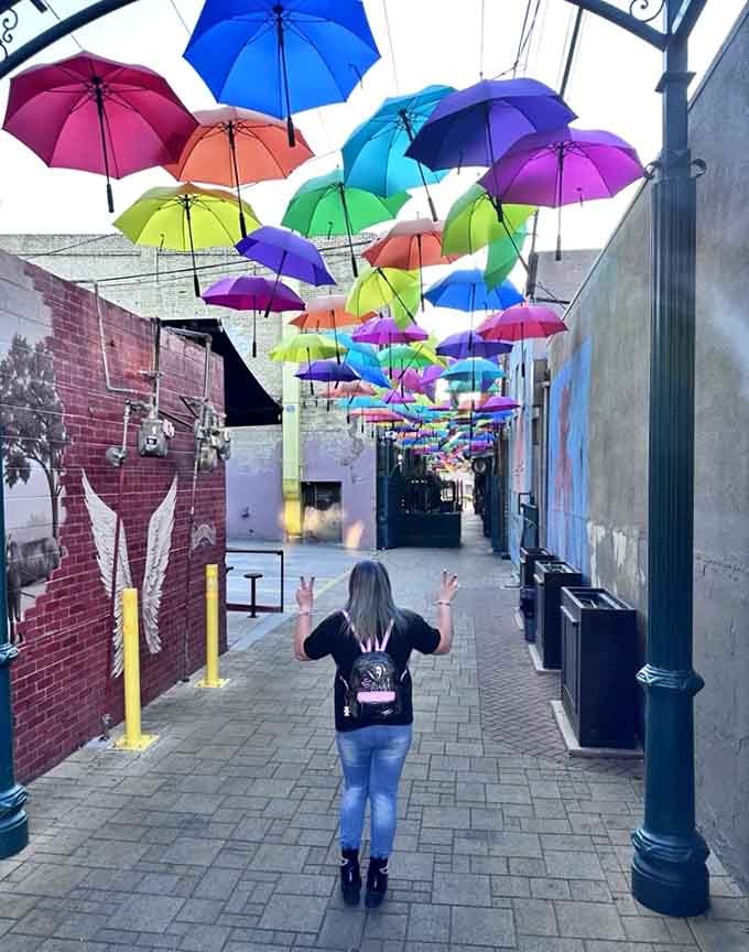 When the backdrop is this magical, even your casual stroll becomes an impromptu photo shoot moment.