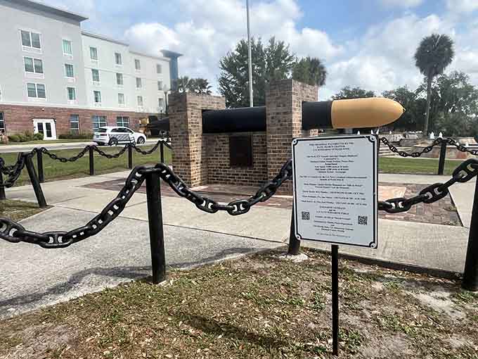 The USS Tang Memorial honors naval history with quiet dignity, reminding visitors that Palatka's roots run deep.
