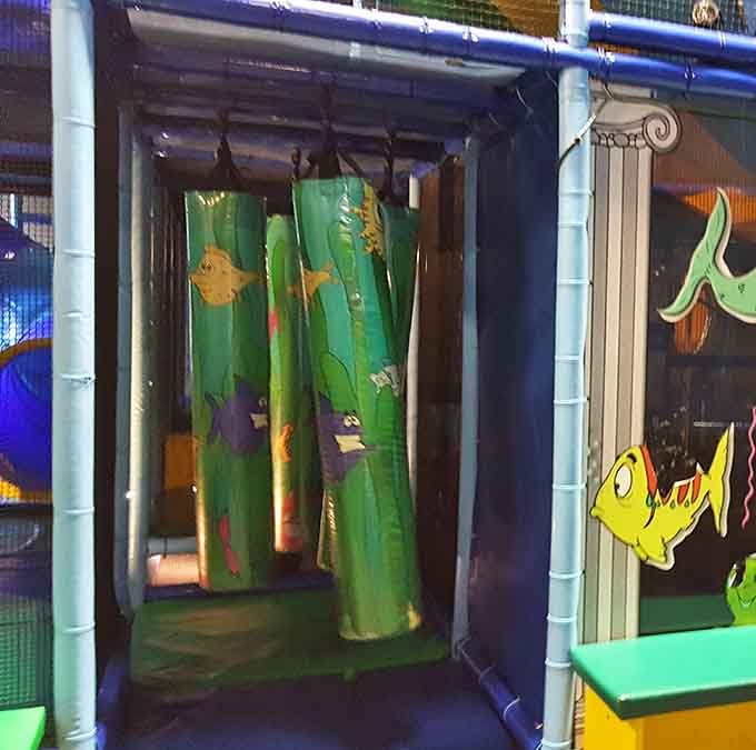 Hanging punching bags shaped like sea creatures let kids work out their energy without destroying your living room.