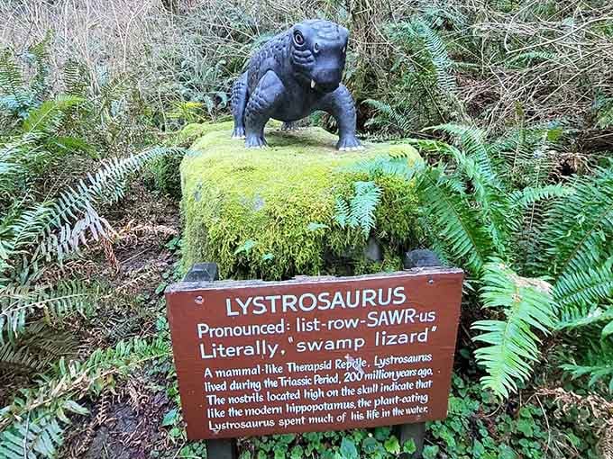 Meet Lystrosaurus, the swamp lizard that's basically the hippo of the Triassic Period, just chilling here.