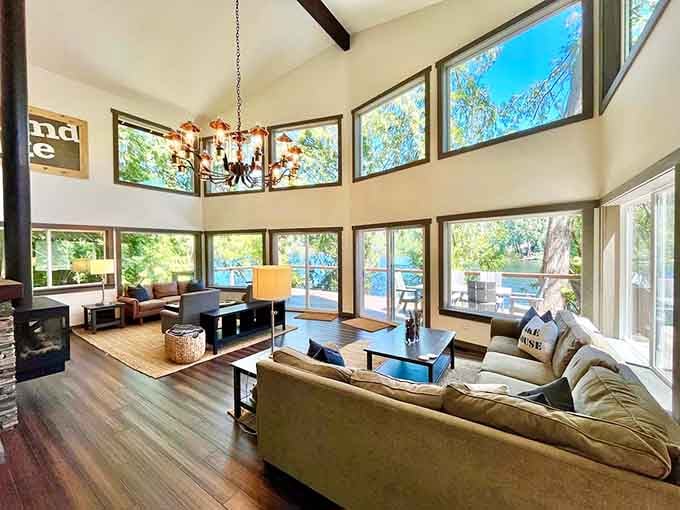 Floor-to-ceiling windows bring the outdoors in without the bugs, nature's greatest design flaw finally solved.