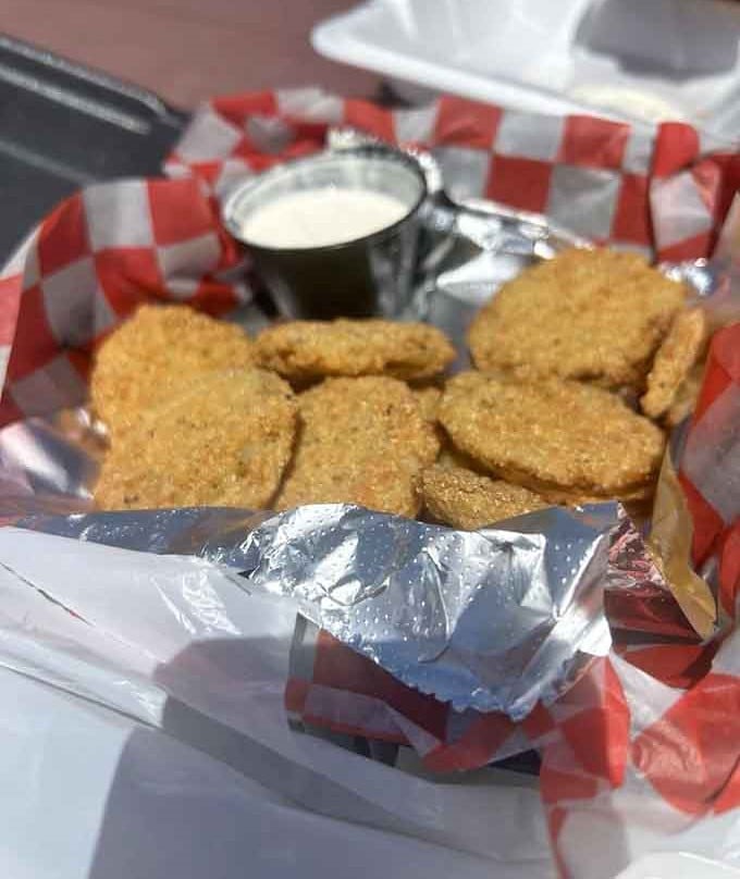 Fried green tomatoes with a golden crust, because sometimes the South knows what Michigan needs too.