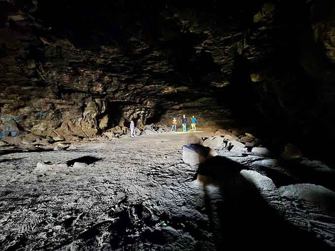 Deep inside, flashlight beams reveal a subterranean world that's been quietly waiting beneath Redmond for thousands of years.