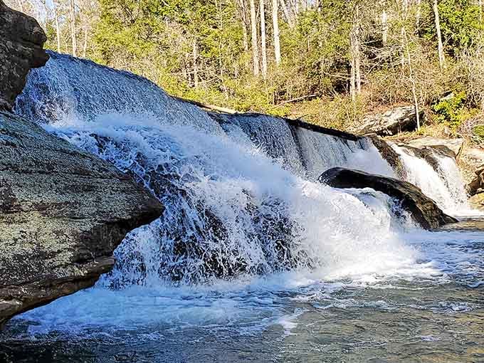 Winter transforms the falls into a crystalline wonderland, though swimming becomes significantly less appealing in January.
