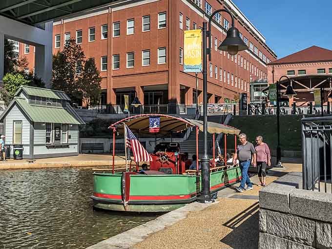 The departure area along the Canal Walk is where anticipation builds and cameras come out for that perfect pre-cruise photo.