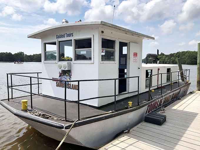 Tour boats ready to transport you across the river and back in time to a simpler, more intentional way of living.