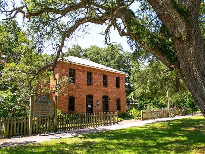 The Old Brunswick County Jail now stands as a historic landmark, proving even former lockups get better with age.