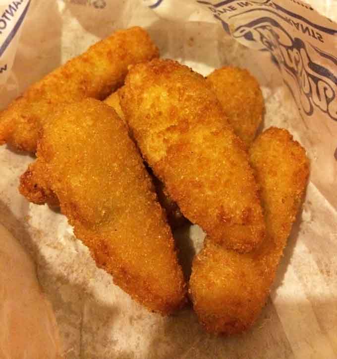 Crispy breaded shrimp that taste like they came from a seaside shack, not a parking lot in Ohio, proving location isn't everything.