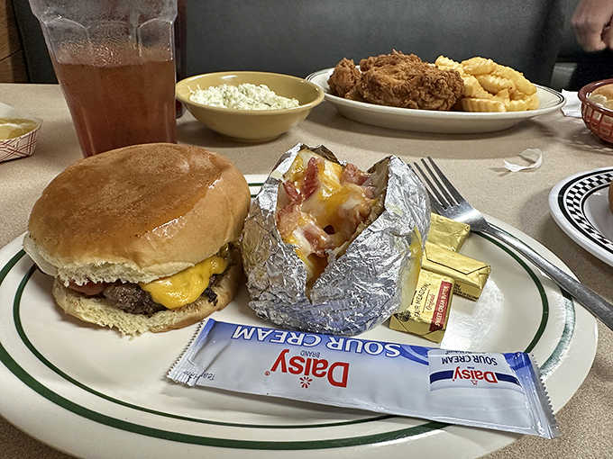 Even the burgers and potatoes get the royal treatment, because excellence doesn't take days off around here.
