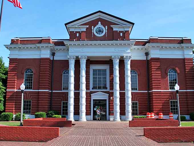 The Talladega County Judicial Building stands proud with classic Southern architecture that commands respect without intimidation.