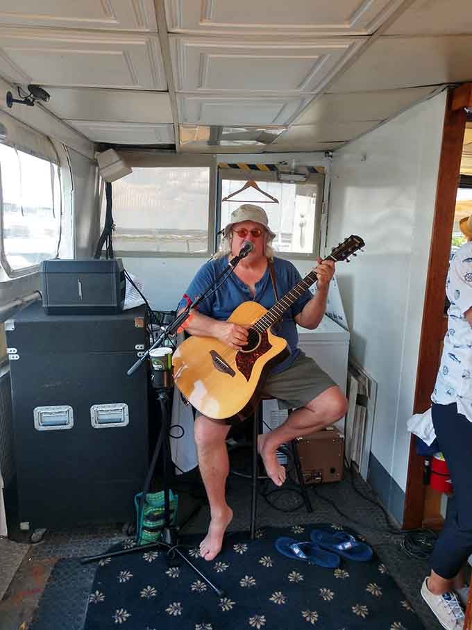 Live music on board because apparently this floating palace wasn't already impressive enough for your guests.