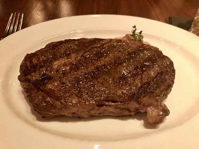 The 16-ounce rib eye proves that sometimes good things come in slightly smaller, still absolutely massive packages.