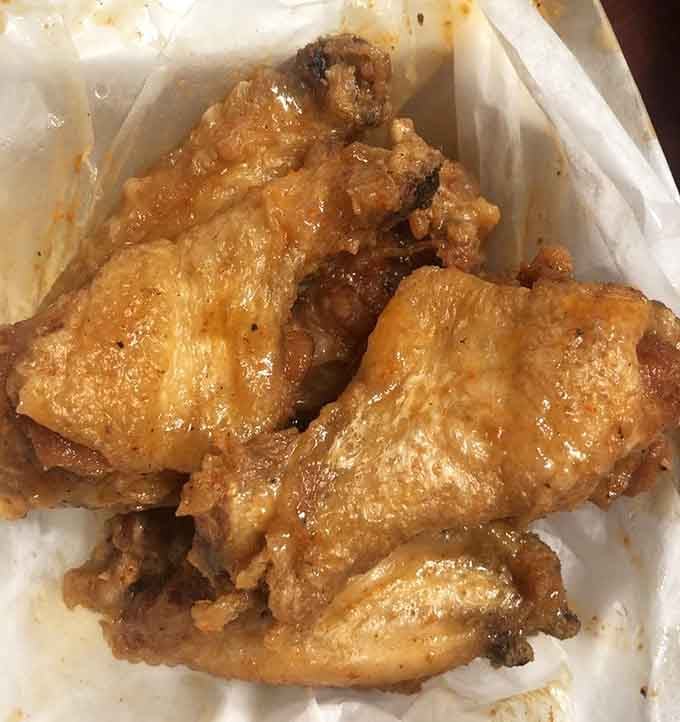 Golden, crispy chicken wings that prove The Canopy doesn't play favorites with any particular protein.