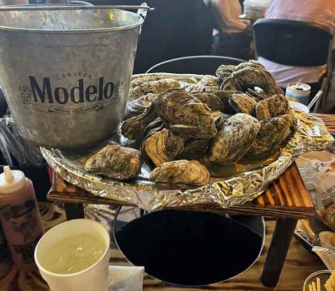 Steamed oysters by the dozen because life's too short to count your blessings one at a time.