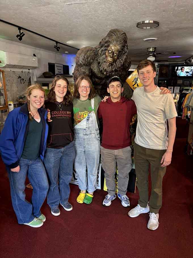 That towering Bigfoot statue photobombing your group shot makes for the kind of family memory you'll treasure forever, or question later.