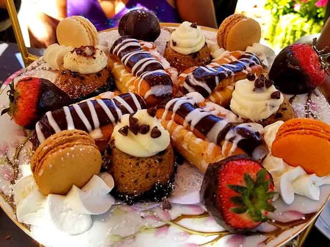 This dessert platter looks like something Marie Antoinette would have approved of, minus the controversy.