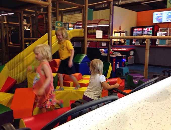 The soft play zone where toddlers reign supreme and everything's designed for maximum tumbling without the tears.