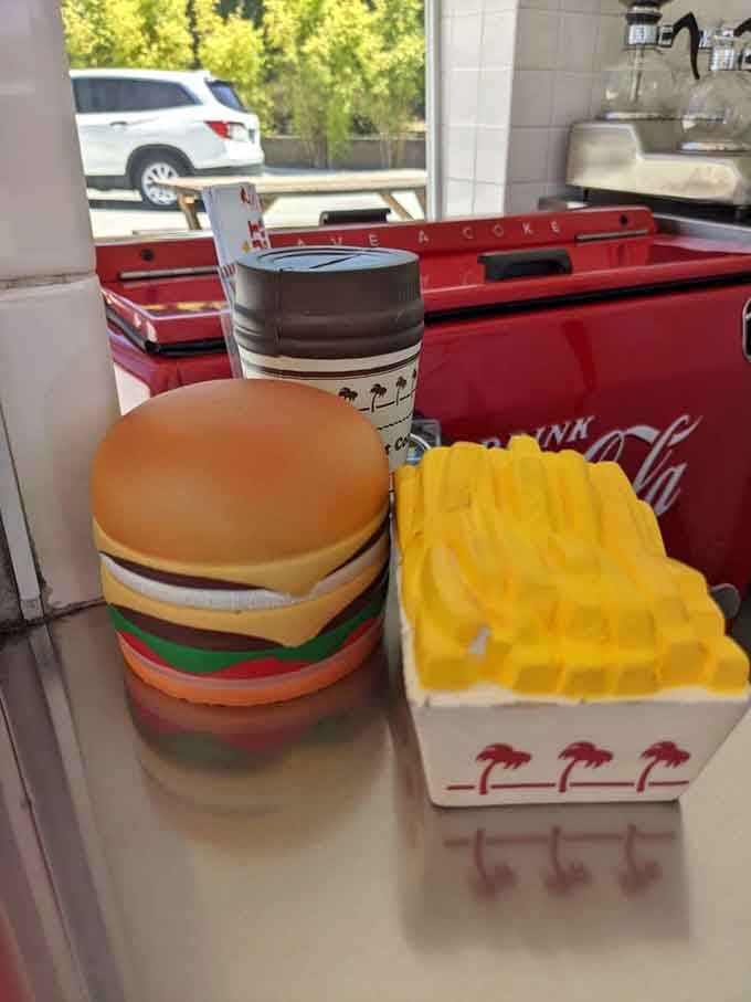 These cheerful replicas of burgers and fries look good enough to eat, which is deeply confusing.