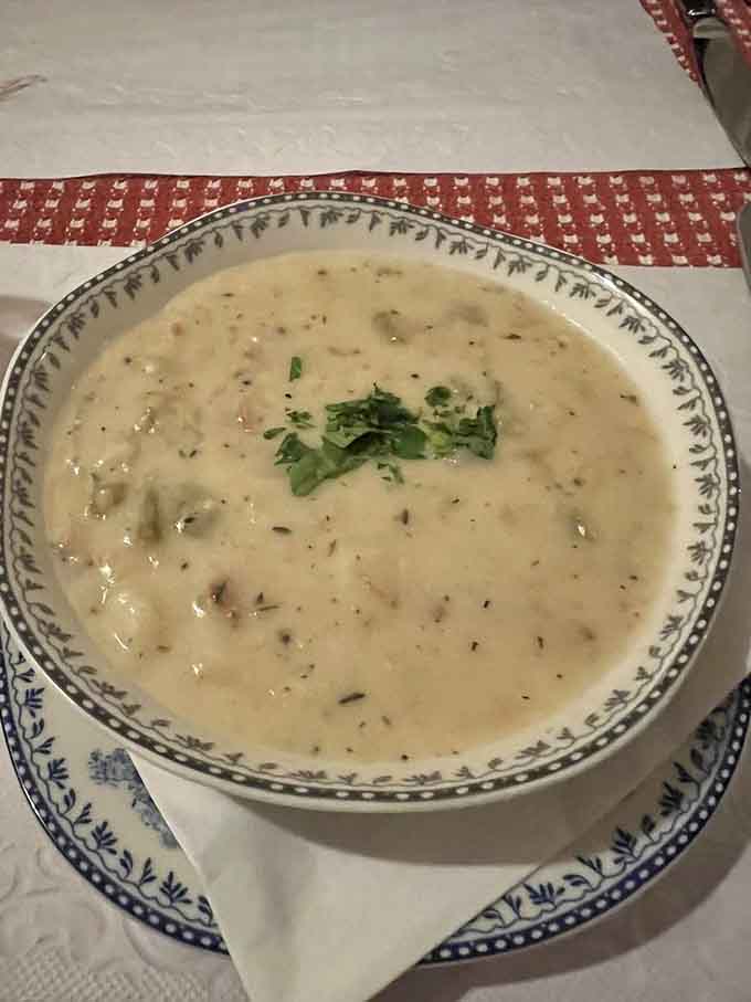 This isn't watery soup pretending to be chowder; this is thick, creamy, clam-loaded perfection in a bowl.