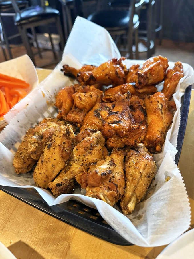 Multiple flavors of wings mean you can take your taste buds on a world tour without leaving your seat.