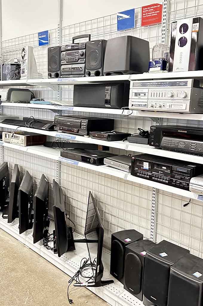 Stereo equipment from decades past, ready to blast your favorite tunes like it's 1985 all over again.
