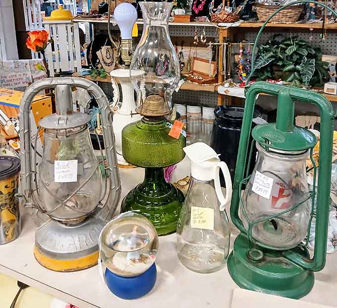 Lanterns that once lit the way before electricity made everything too easy and considerably less romantic.