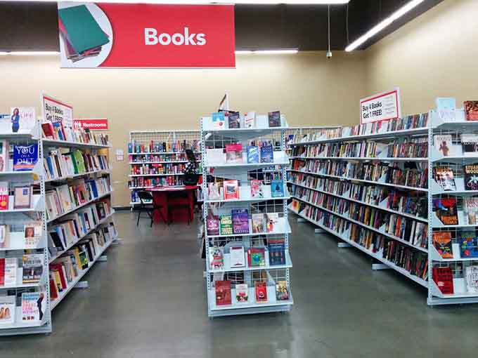 The book section where literary adventures await at prices that won't require a second mortgage on your house.