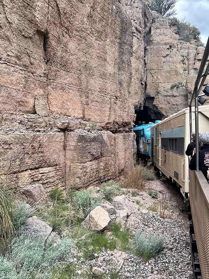 When the canyon walls get this close, you understand why this route is considered engineering magic.