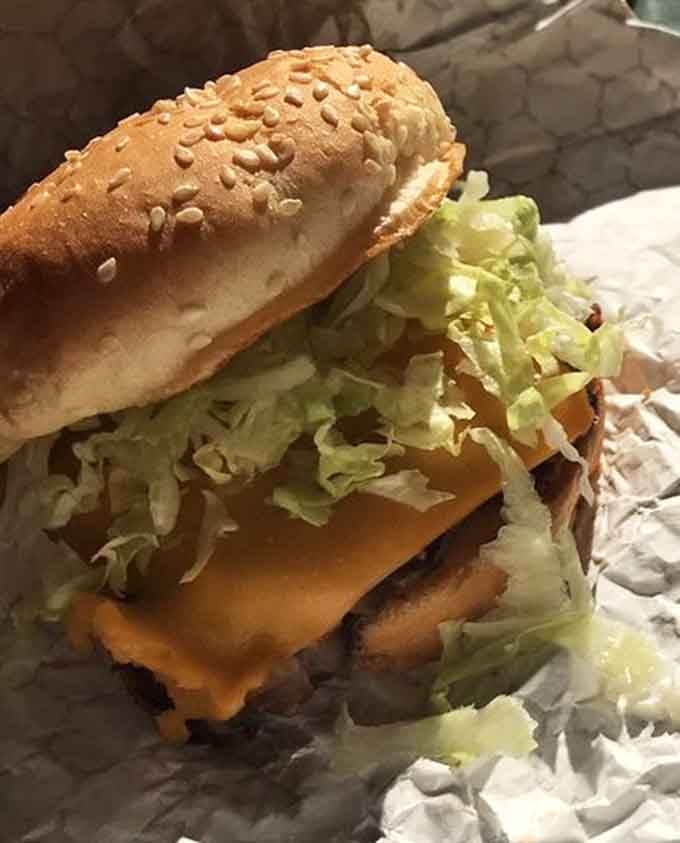 Sometimes you need a cheeseburger with lettuce trying its best to add nutritional credibility to the situation.
