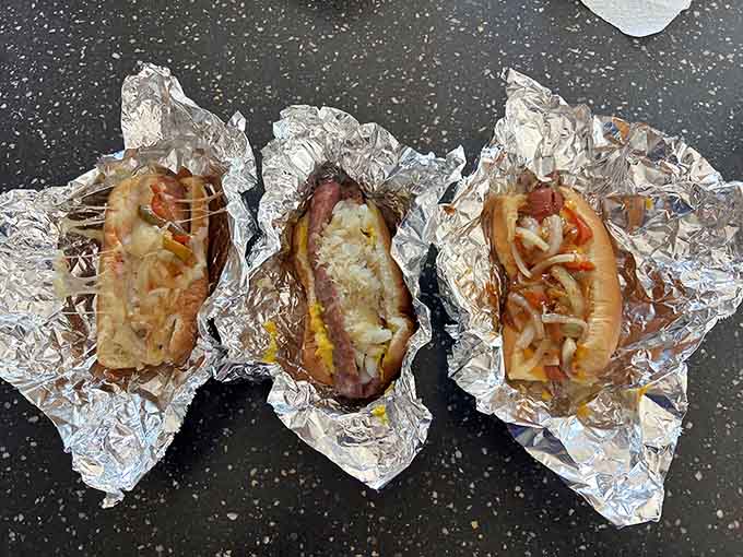 Three foil-wrapped bundles of joy, each one a testament to the enduring appeal of handheld perfection.