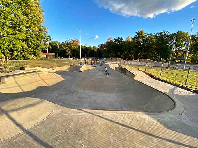 Modern meets historic at the skatepark, where today's kids shred near buildings older than skateboarding by three centuries.