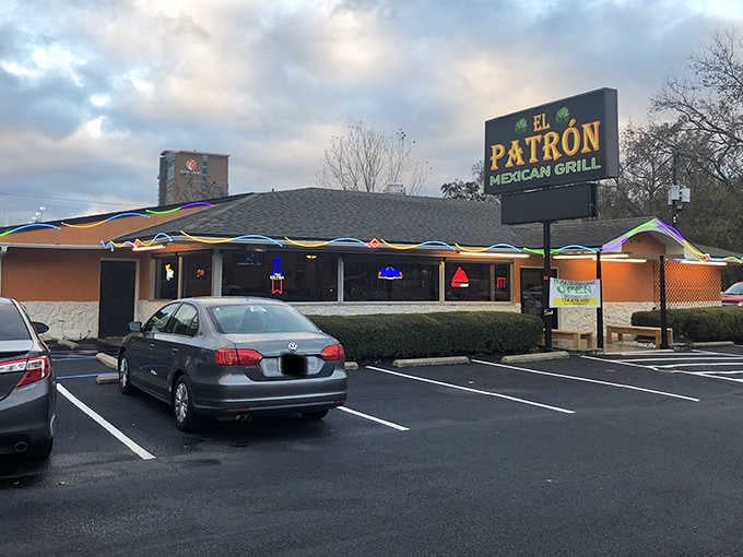El Patron's colorful awnings promise the fiesta your appetite has been waiting for all week.
