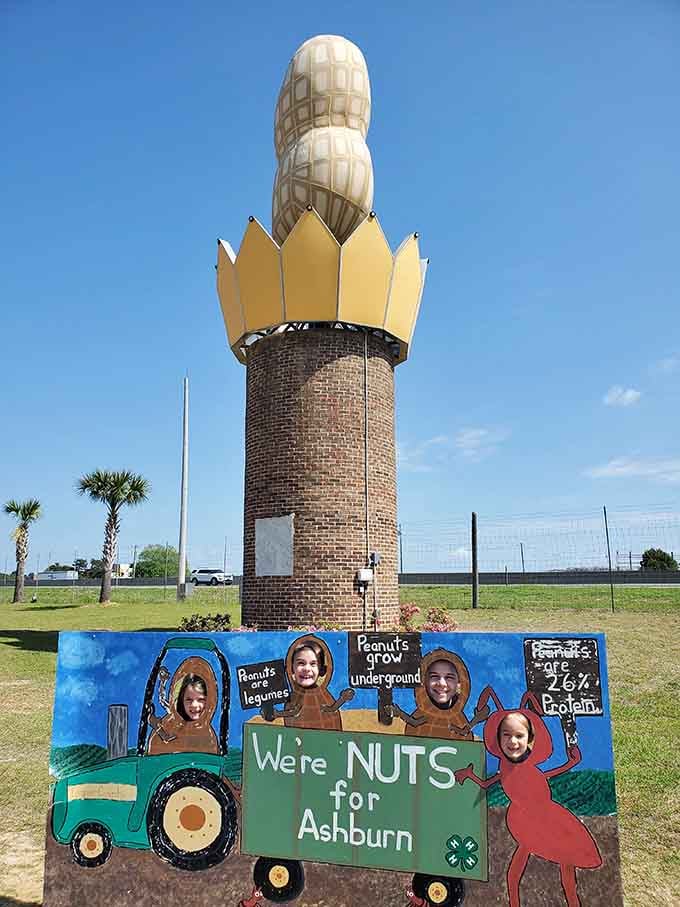 That photo op cutout proves Ashburn has a sense of humor about its agricultural fame, and we love them for it.