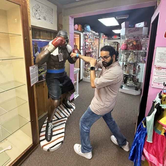 Even the life-size boxer knows this museum packs a serious nostalgic punch worth celebrating properly.
