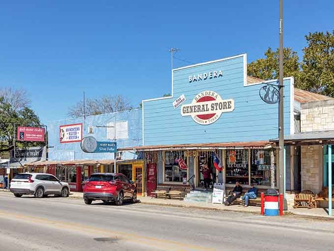 The Bandera General Store's classic facade practically begs you to step inside and browse like the old days.