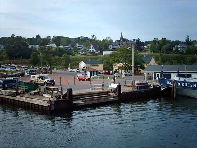 Bayfield's marina welcomes boats and dreamers alike, where Lake Superior's vastness meets the town's cozy embrace.