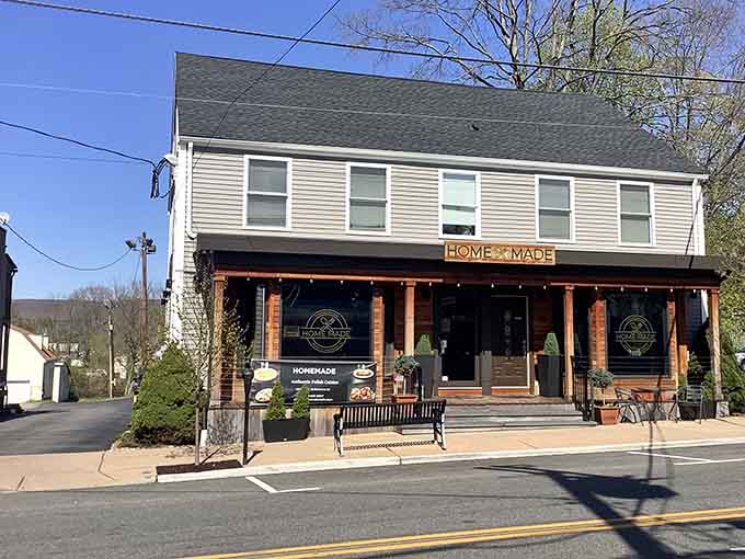 That "homemade" sign isn't lying&mdash;this welcoming porch promises comfort food that'll remind you why small towns matter.