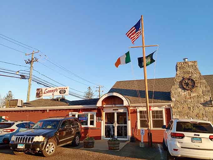 Flying the Irish flag alongside Old Glory tells you this coastal landmark embraces tradition with open arms.
