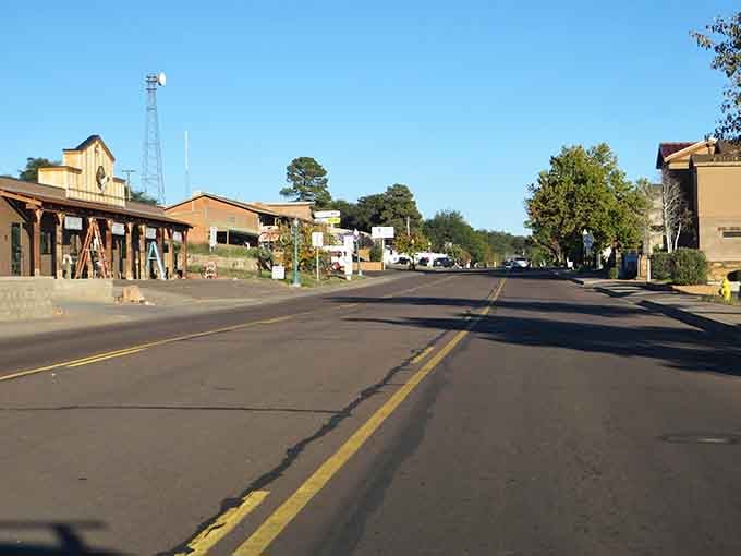 Wide-open roads invite leisurely exploration through a town that remembers when life moved a little slower.