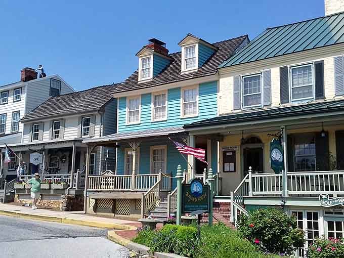 Pastel-painted houses with wraparound porches line up like a box of saltwater taffy, each one sweeter than the next.