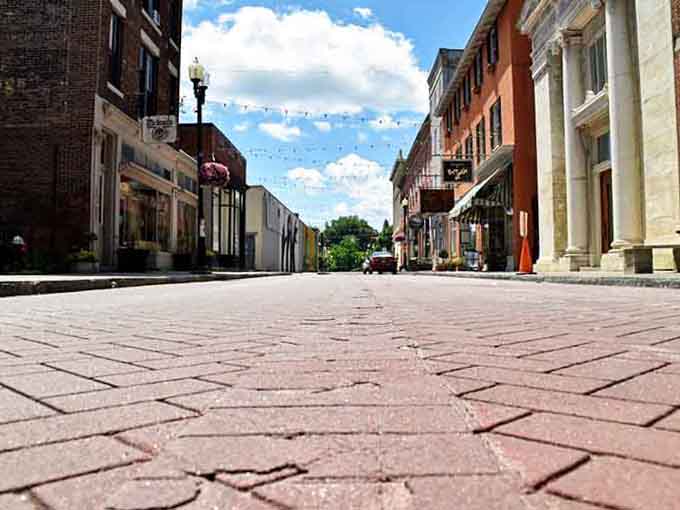 Those charming brick pavers lead you through a downtown designed for strolling, window shopping, and actually enjoying the simple pleasure of walking.