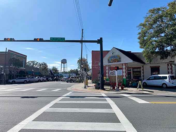 Small-town intersections where the biggest decision is which amazing restaurant to try first today or tomorrow.