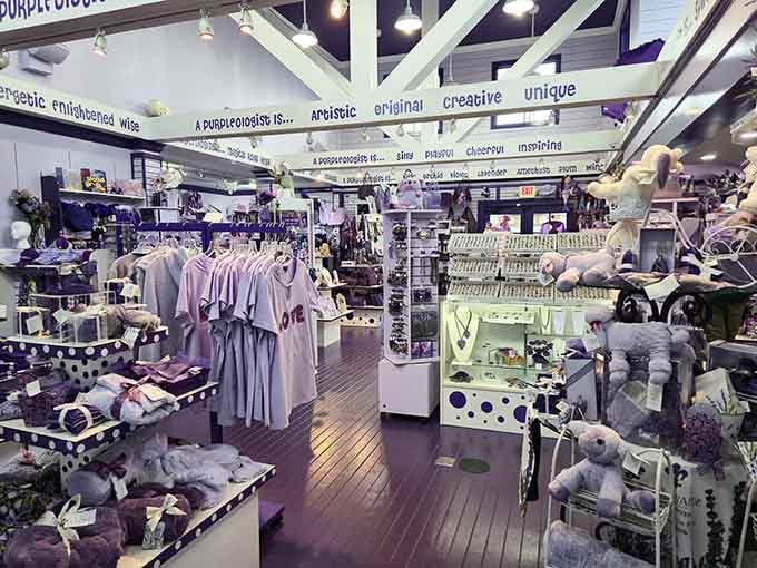 Inside, every shelf bursts with violet treasures from floor to ceiling in every shade imaginable.