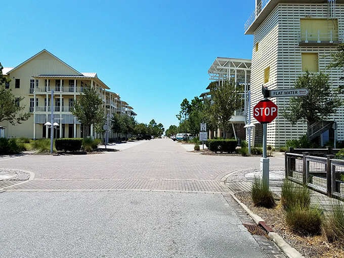 Wide streets and coastal architecture blend perfectly in this planned community where the beach is always close.